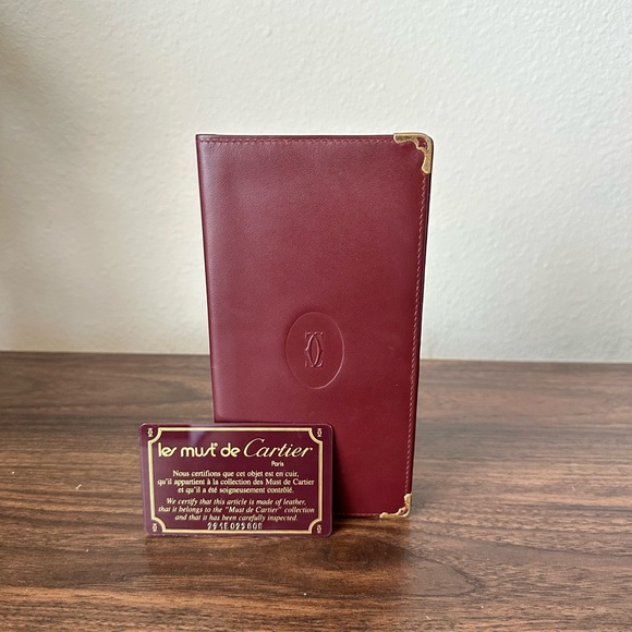 Cartier | Bags | Must De Cartier International Calfskin Long Wallet Coa ...